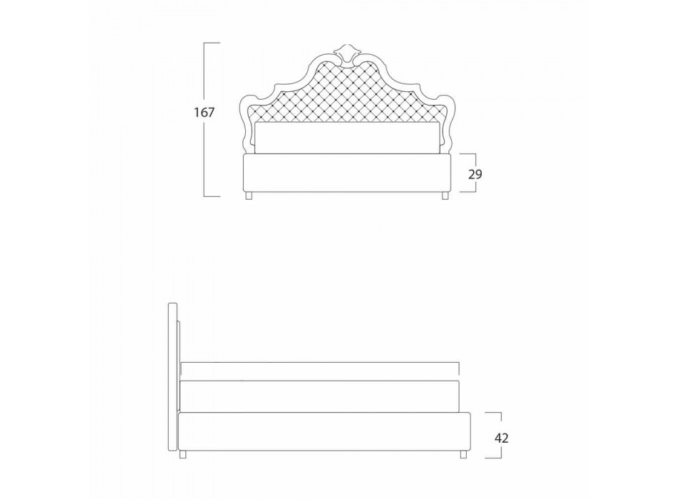 Dvoulůžko, bez kontejneru, klasický design: Chantal by Bolzan