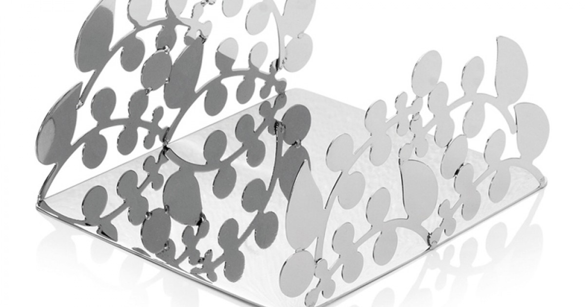 Držák na ubrousky Elegantní moderní design stříbrný kov