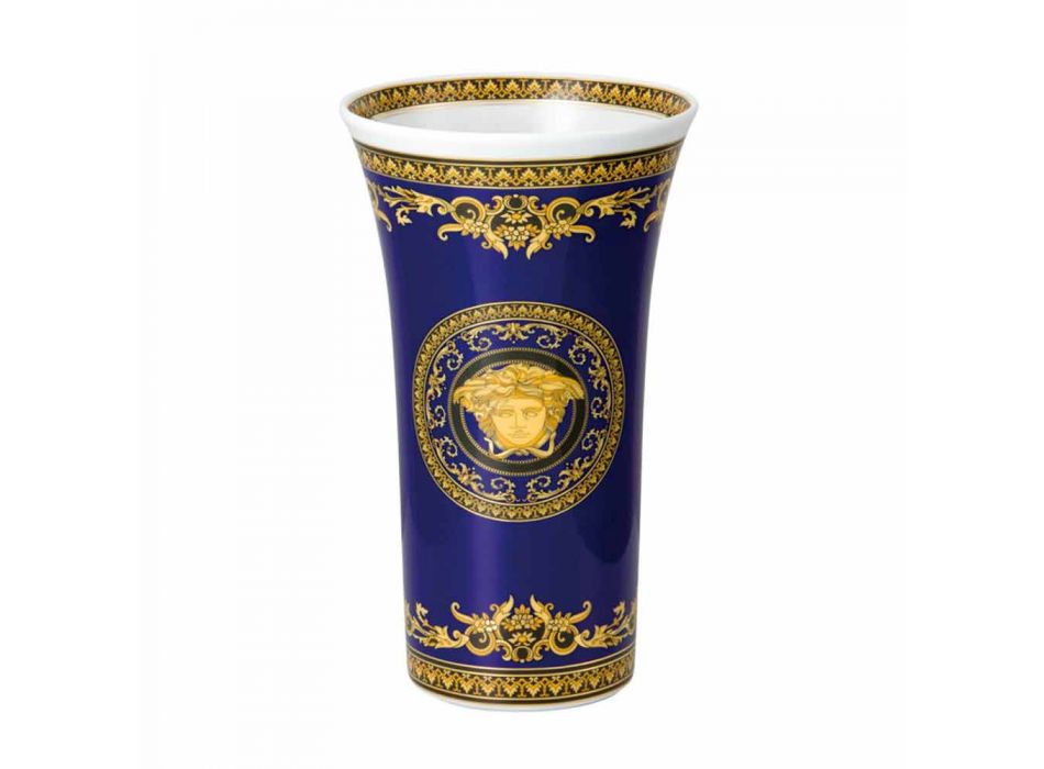 Rosenthal Versace Medusa Modrá váza moderního designu porcelánu 26cm